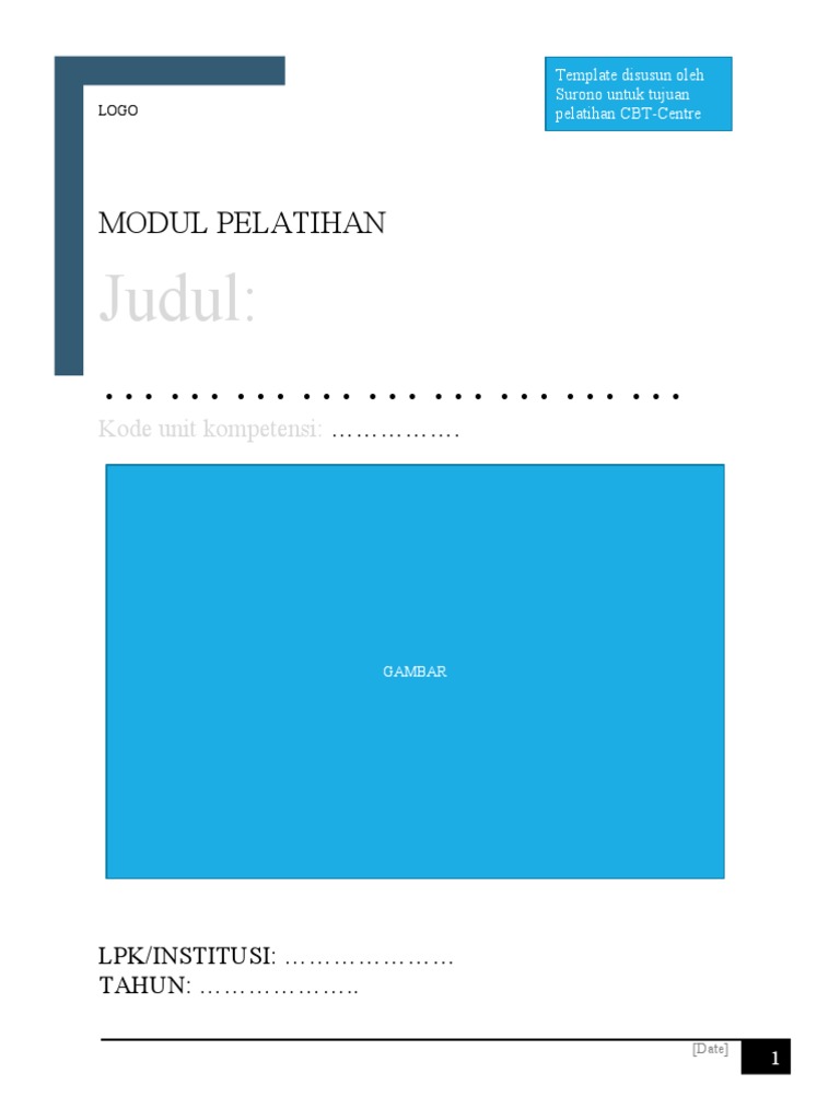 Template Modul Pelatihan Karyawan PDF | PDF