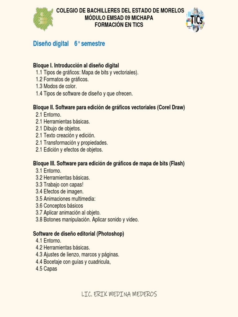 Temario Diseño Digital | PDF