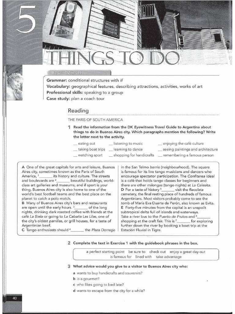 Unit 5 English For International Tourism Intermediate (SB) 3rd Edition ...
