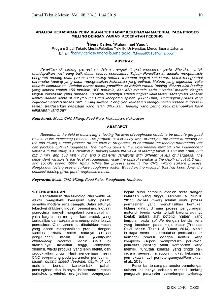 Analisa Kekasaran Permukaan Terhadap Kekuatan | PDF