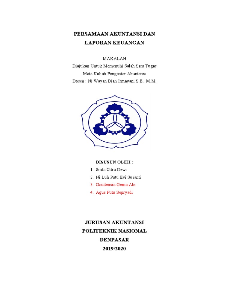 Makalah Lap Keuangan & Persamaan Akuntansi | PDF