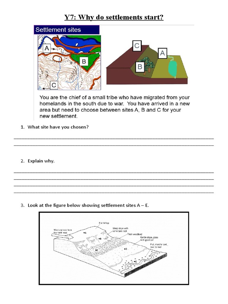 Y7: Why Do Settlements Start? | PDF