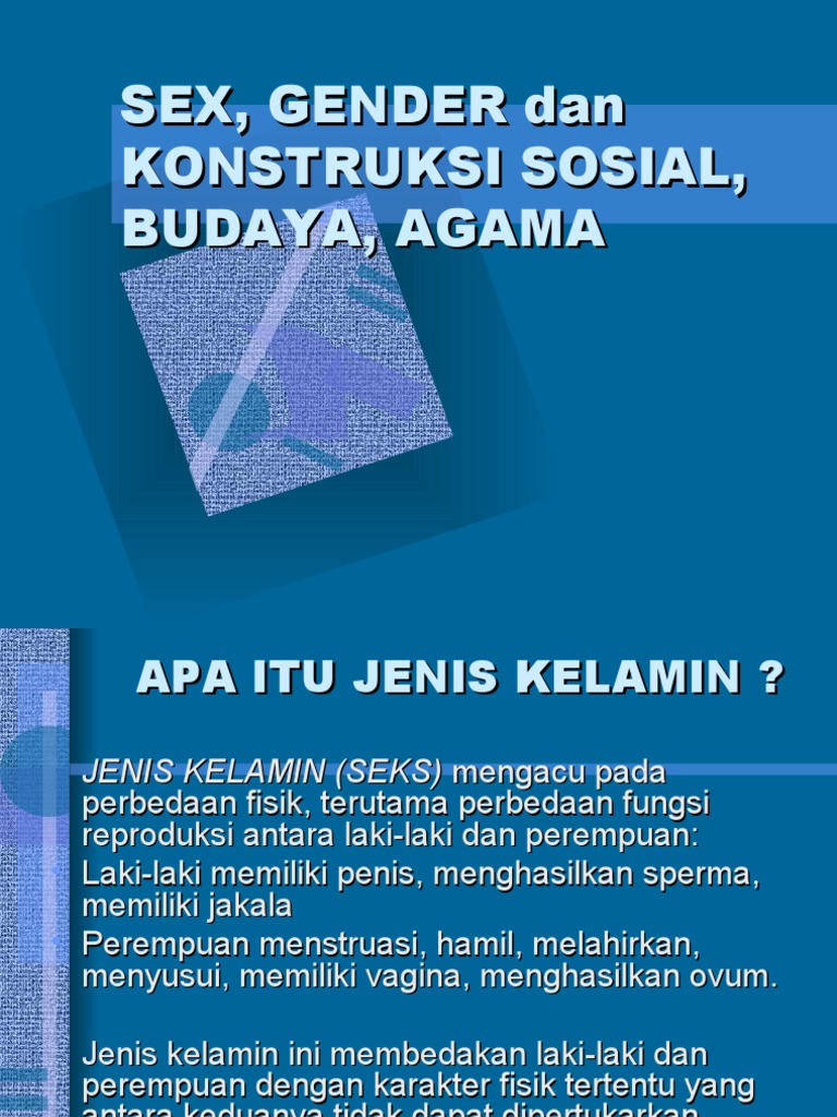 Sex Gender Konstruksi Sosial Budaya Dan Agama Pdf