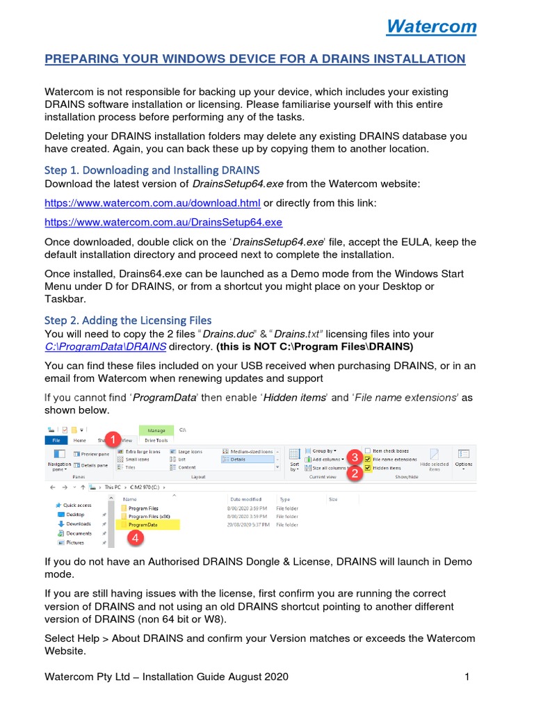 Drains Installation Guide | PDF | Operating System Technology ...