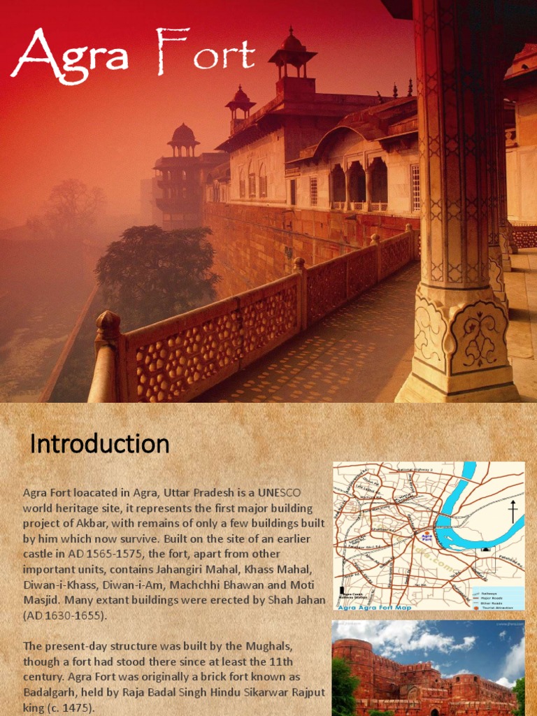 Agra Fort: A Mughal Architectural Marvel | PDF | Components ...