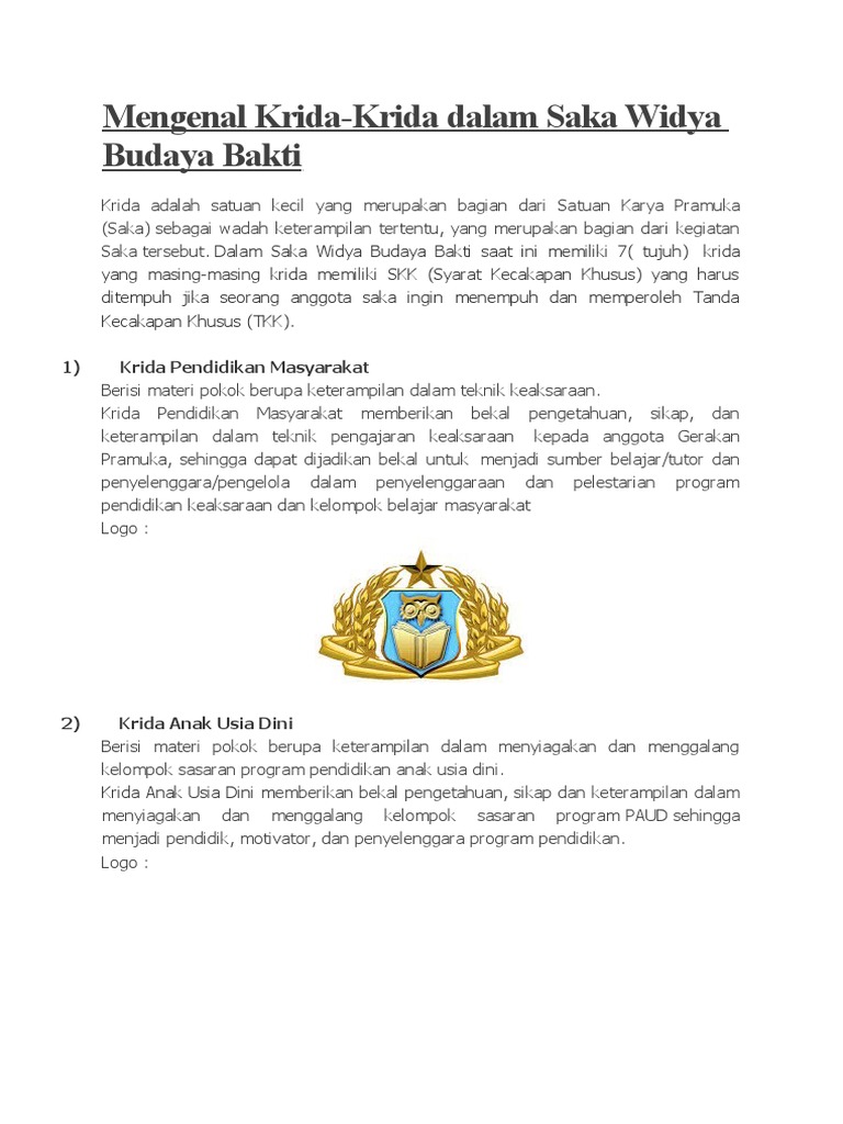 Mengenal Krida | PDF