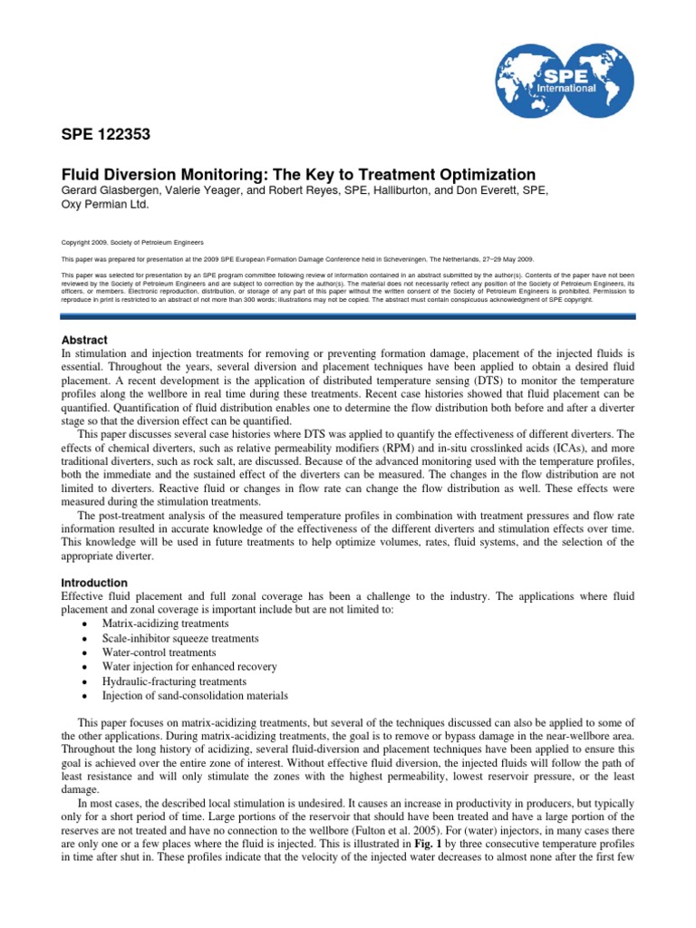 SPE-122353 - Guidon With DTS - OXY Permian | PDF | Flow Measurement ...