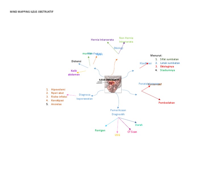 Mind Mapping Ileus Obstruktif | PDF