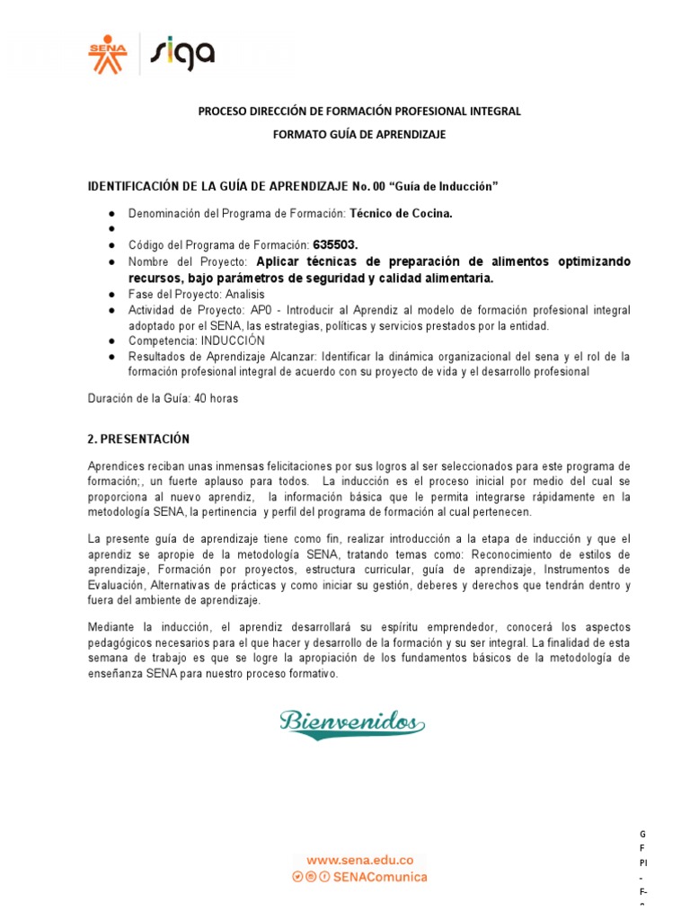 GFPI-F-019 Guia Inducción 2021 | PDF | Desarrollo profesional | Evaluación