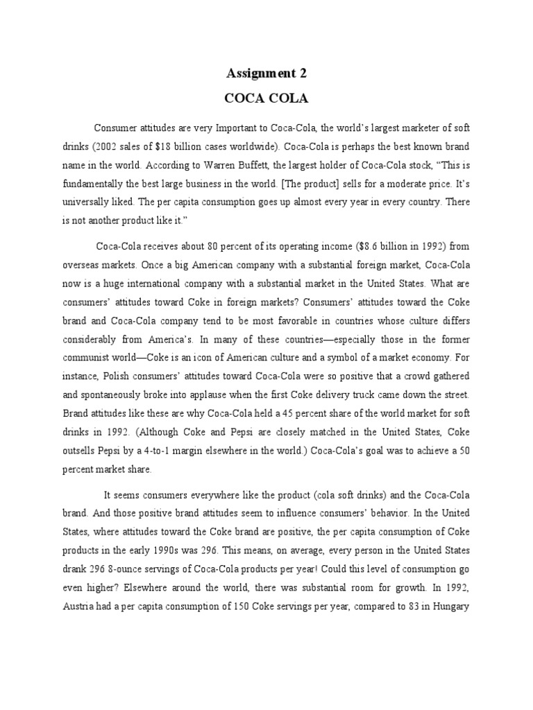 Understanding Consumer Attitudes and Brand Equity: A Case Study of Coca ...