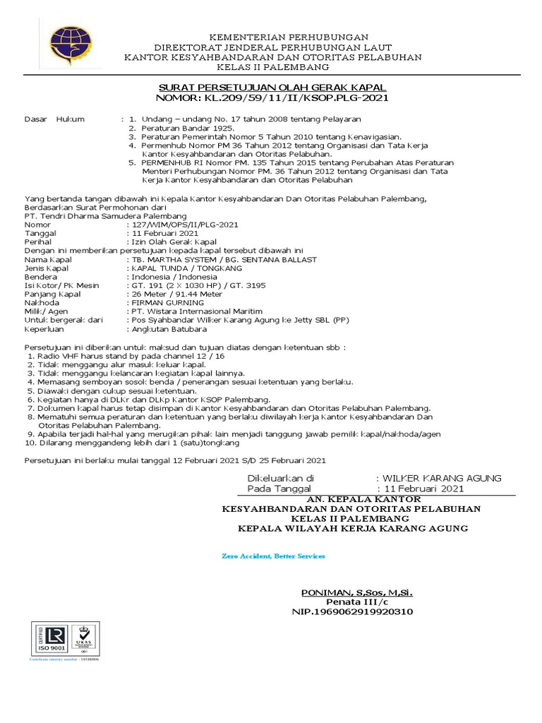 Form. Ijin Gerak Iso | PDF
