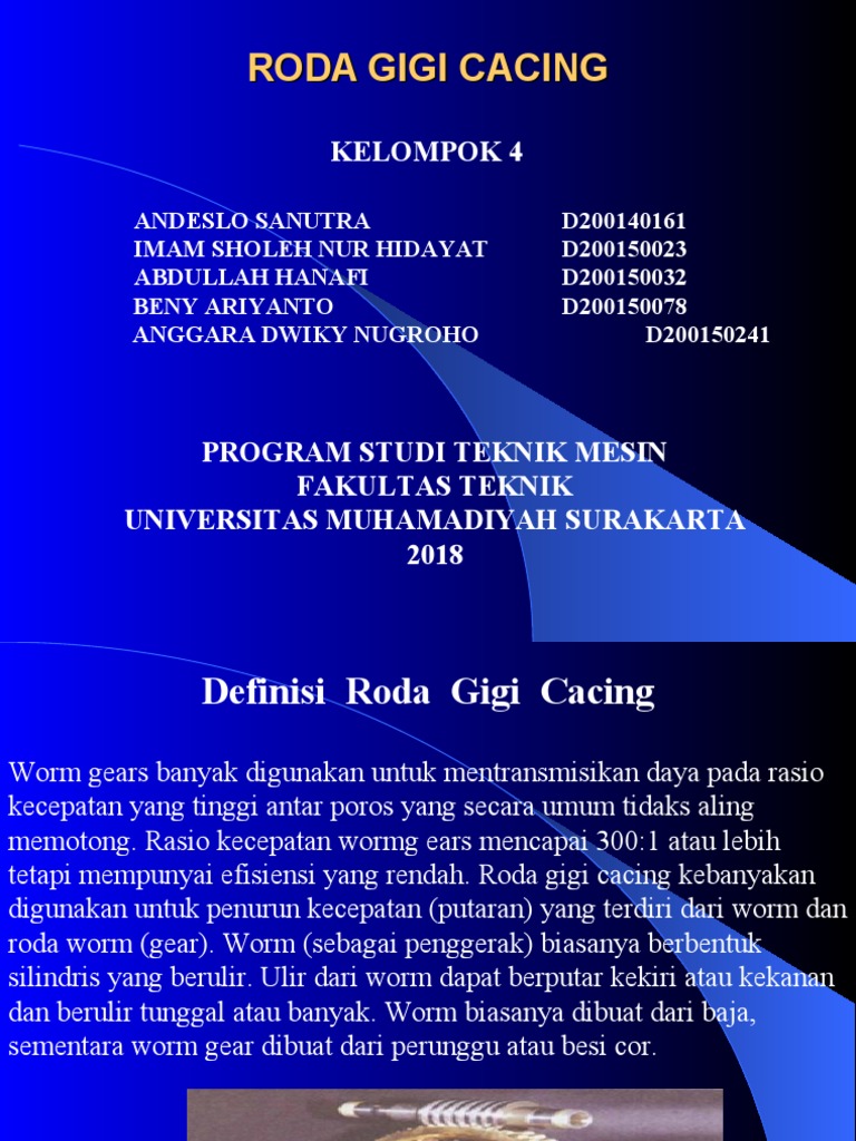 Roda Gigi Cacing | PDF