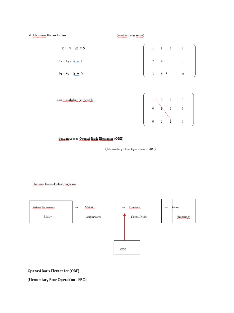 Operasi Baris Elementer dalam Matriks | PDF