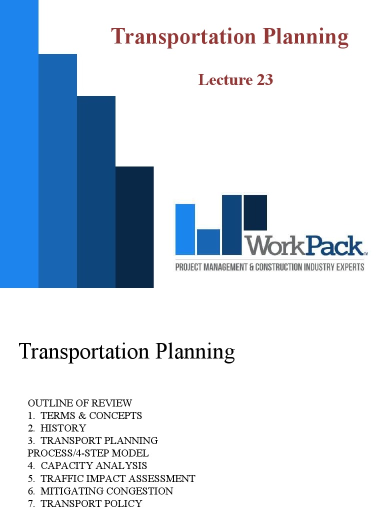 Lecture 23. Basics of Transportation Planning | Download Free PDF ...