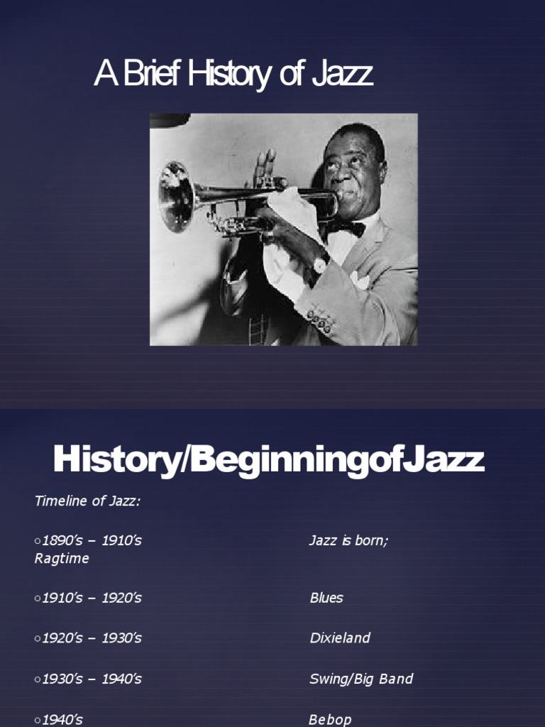 A Brief History of Jazz | PDF | Jazz | African American Music