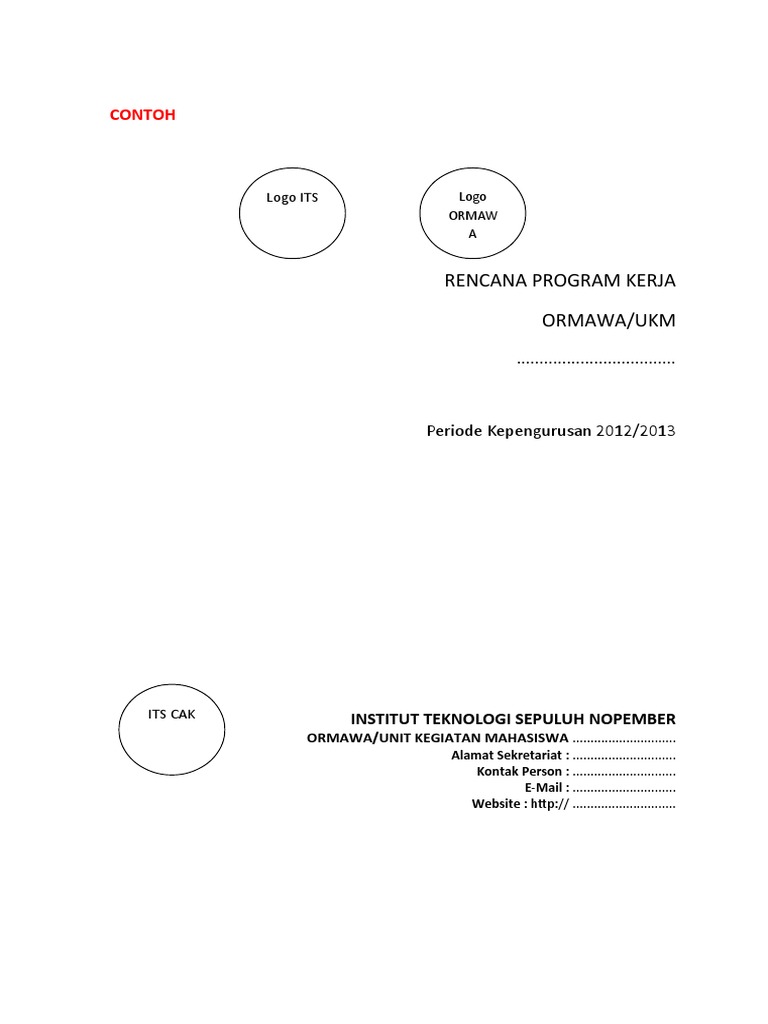 Template Program Kerja UKM | PDF