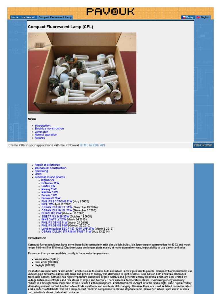 CFL Lamp Bulb All Circuits | PDF | Fluorescent Lamp | Compact ...