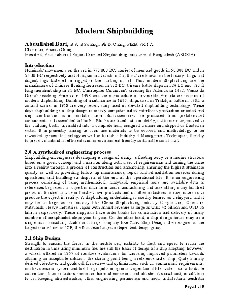 Modern Shipbuilding (01-03-2021) | PDF | Shipbuilding | Ships