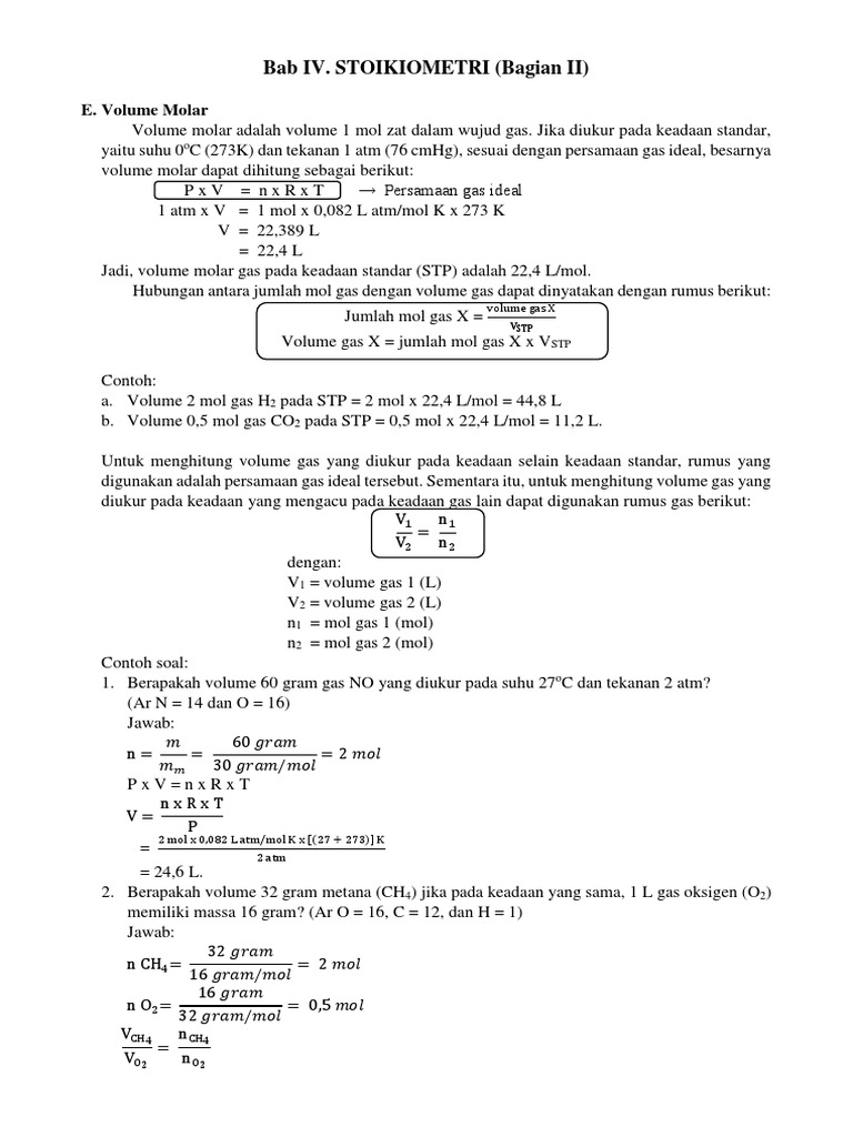 STOICHIOMETRIC RELATIONSHIPS | PDF