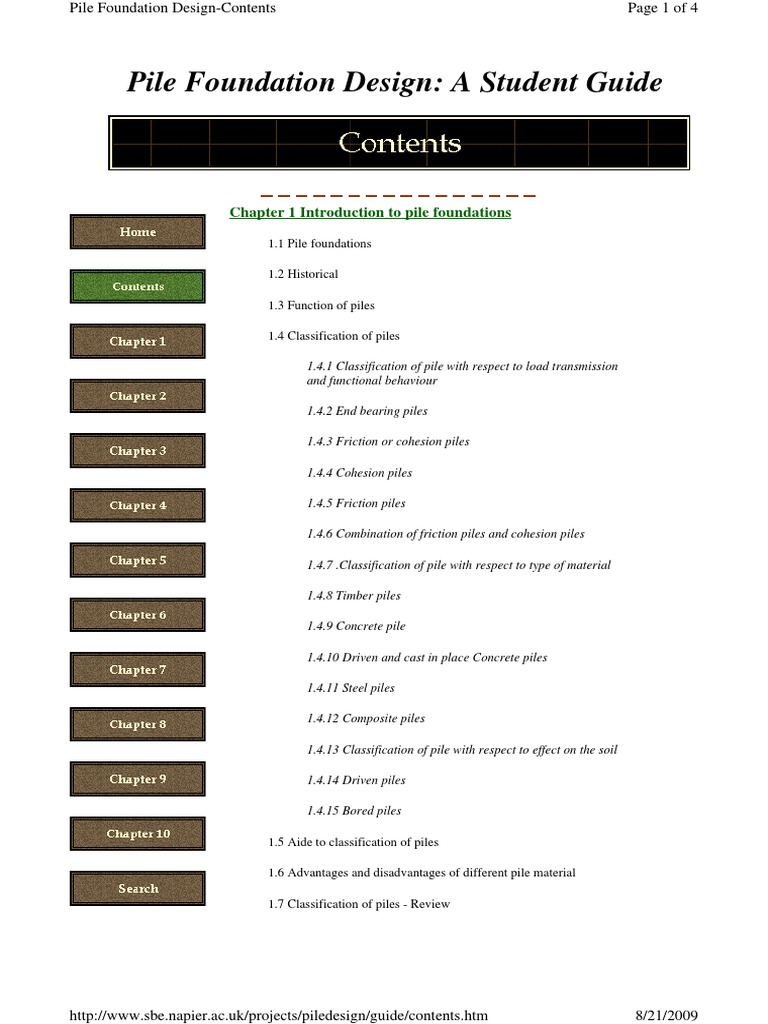 Pile Foundation Design: A Student Guide: Chapter 1 Introduction To Pile ...