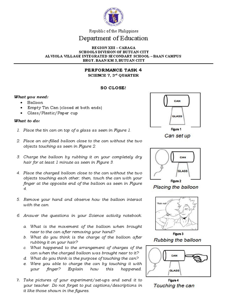 Science 7 - Performance Task 4 - 3RD Quarter | PDF