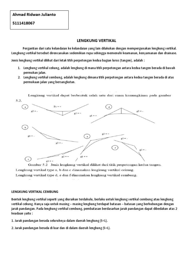 Lengkung Vertikal | PDF
