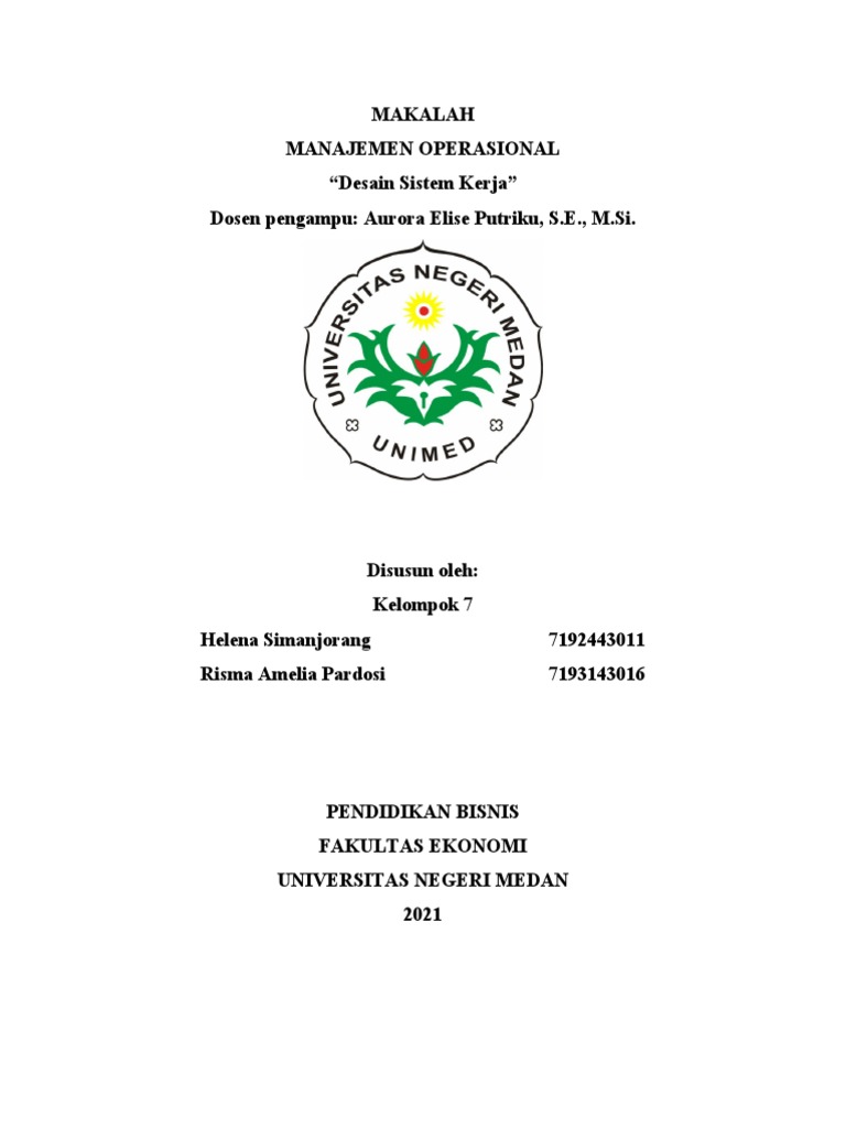 Desain Sistem Kerja | PDF