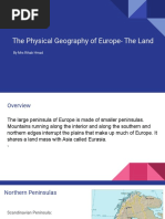 Key Physical Features of Europe | PDF | Europe | Mediterranean Sea