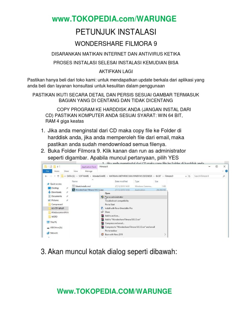 Tutorial Instalasi Filmora 9.4 | PDF | Bisnis | Teknologi & Rekayasa