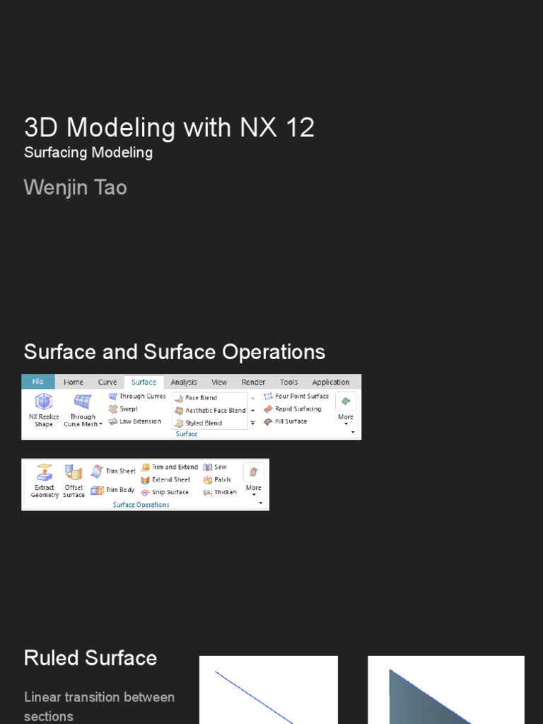 NX 12 - 5-Surface Modeling | PDF