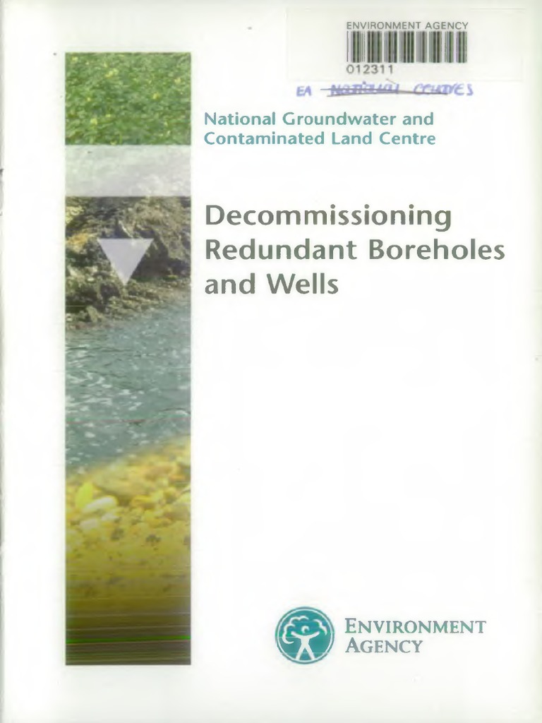 Decommissioning Redundant Boreholes and Wells: National Groundwater and ...