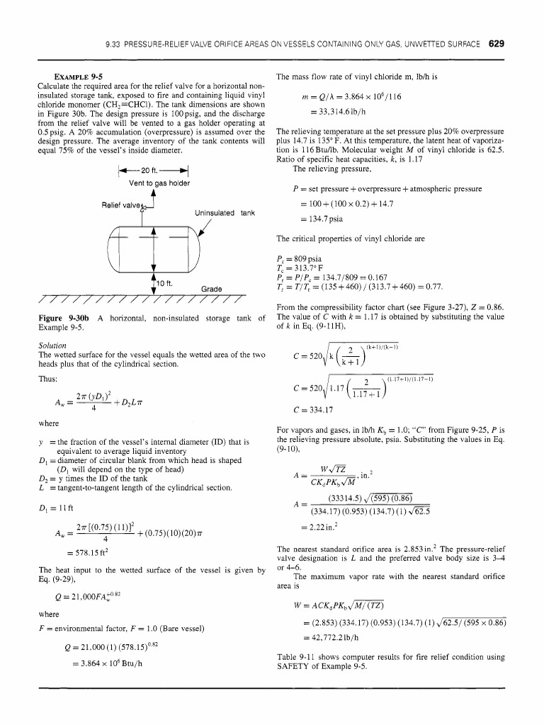 Sizing Pressure Relief Valves for Fire Conditions: A Case Study of ...