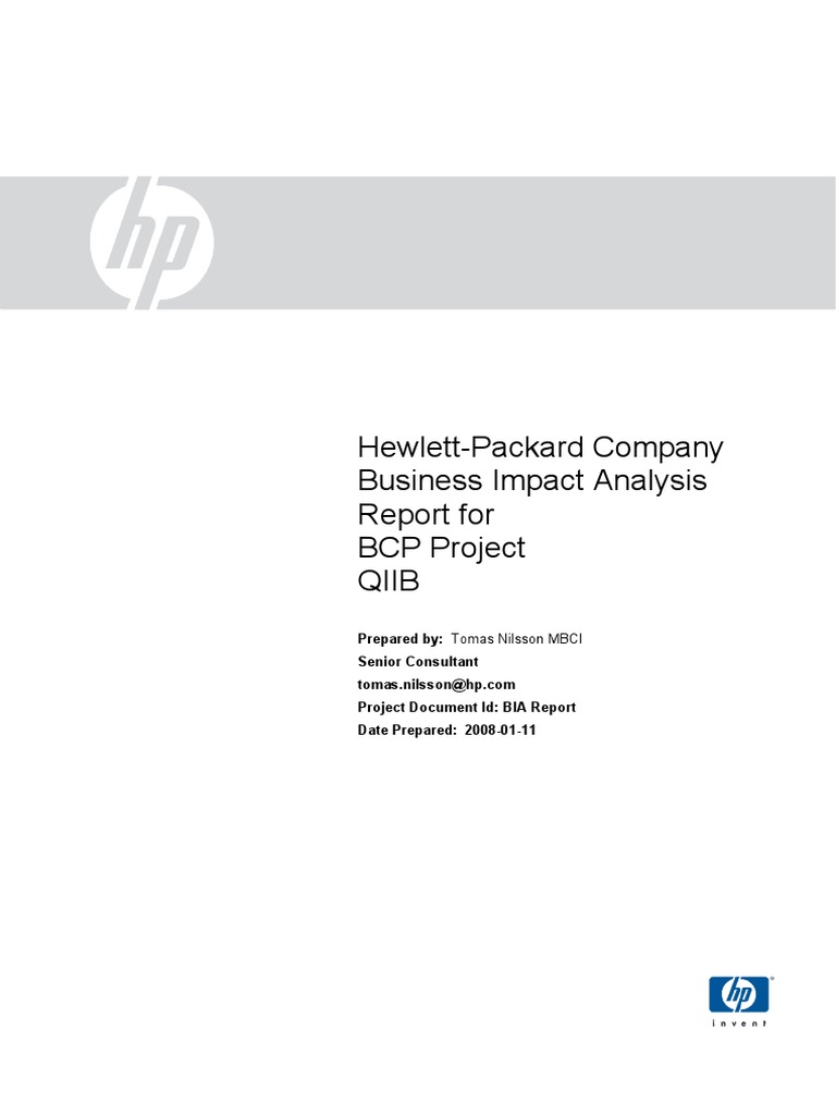 BIA Report 1.4 | PDF | Disaster Recovery | Backup