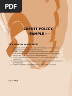 Sample Credit Policies and Procedures Manual | PDF | Loans | Credit