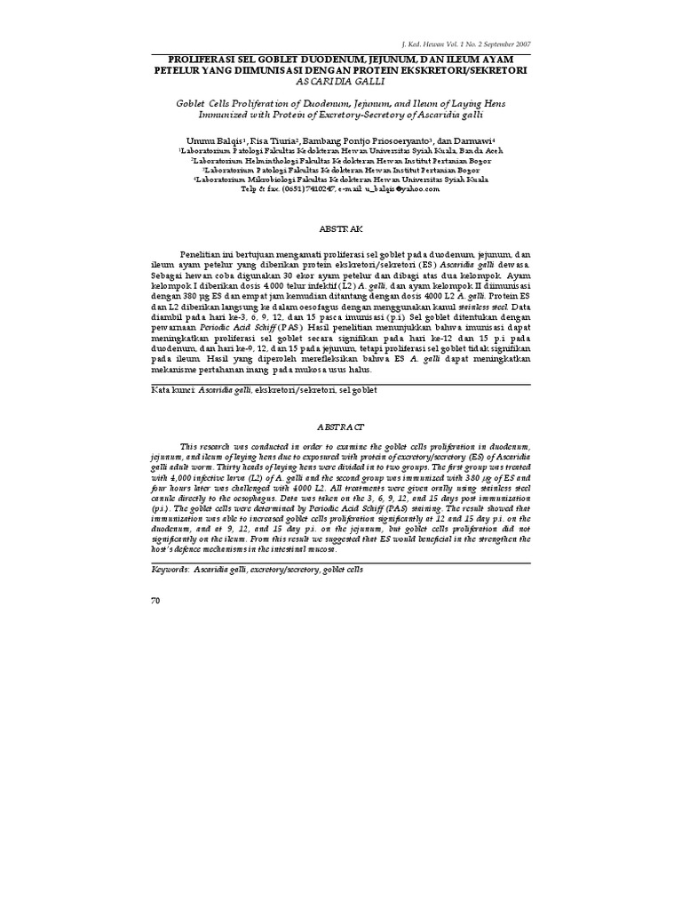 Hiperplasia Sel Goblet | PDF