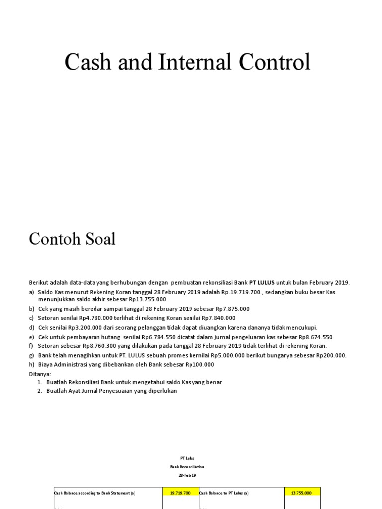 Cash and Internal Control - 2 | PDF