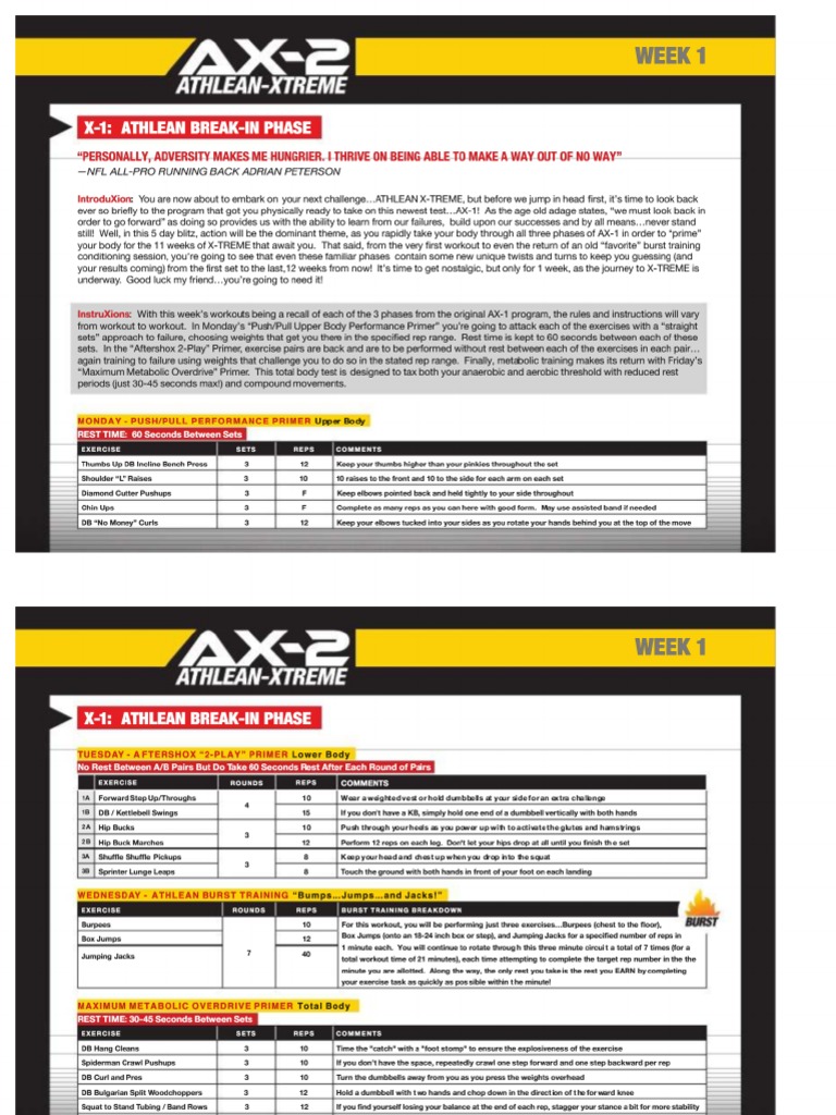AX2 Workout-.PDF - PDF | PDF