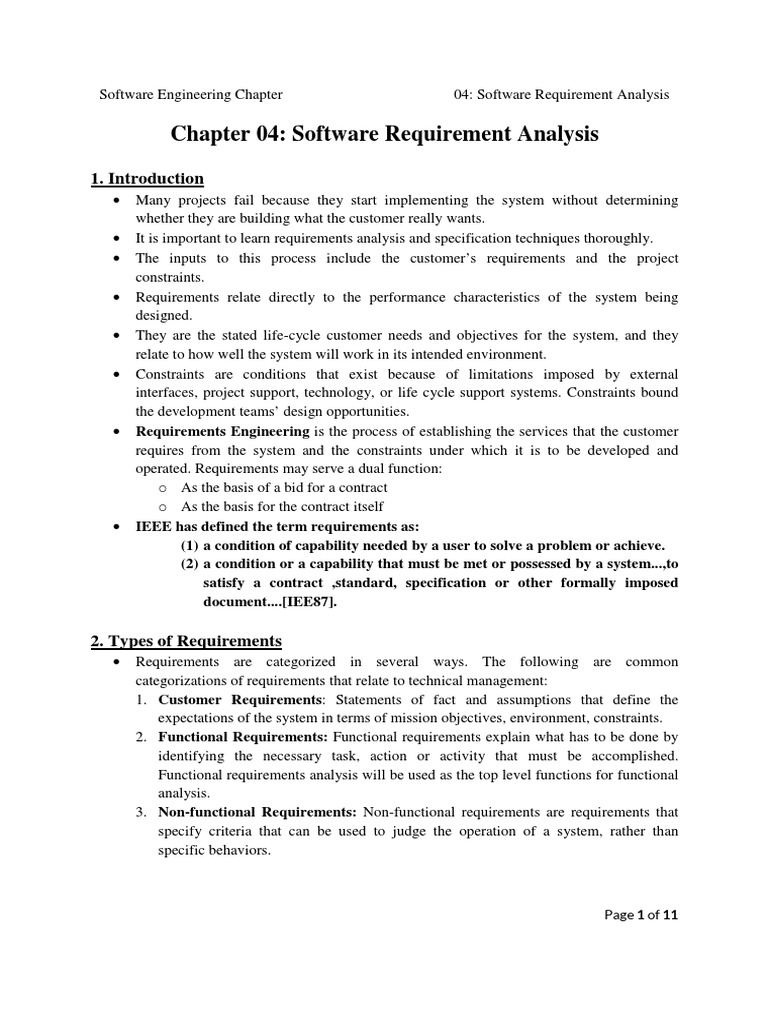 Software Requirement Analysis Chapter | PDF | Conceptual Model | Intelligence Analysis