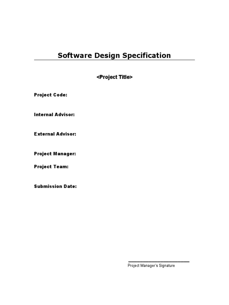 Design Document Template | PDF | Modular Programming | System