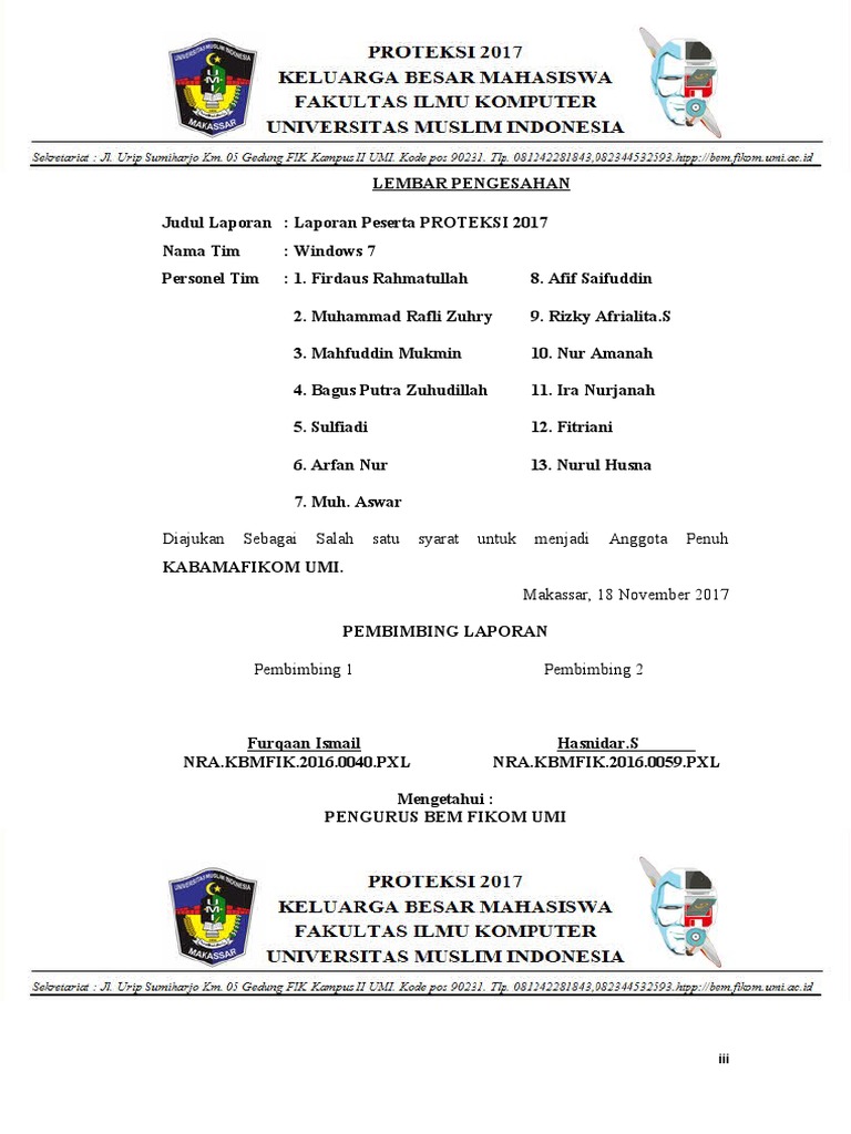 Sampul Dan Pengesahan | PDF