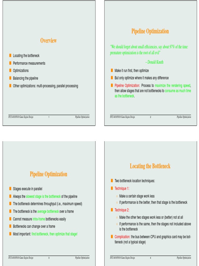 Pipeline Optimization Techniques | PDF | Program Optimization | Texture Mapping