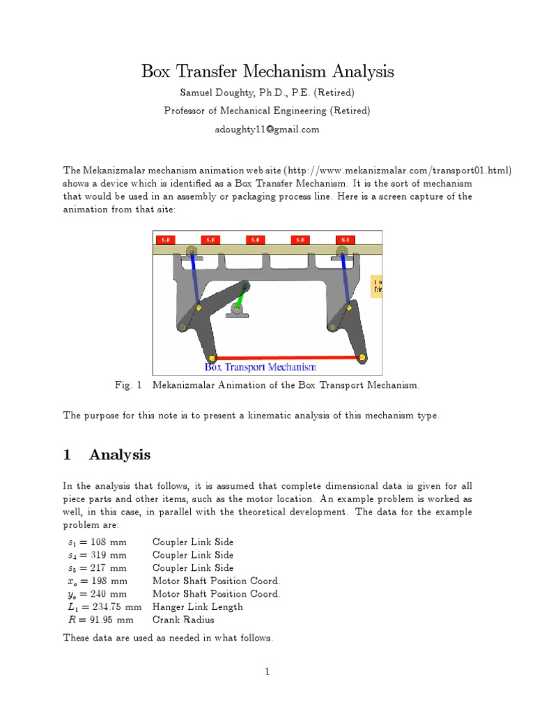 Box Trans Mech | PDF | Derivative | Trigonometric Functions