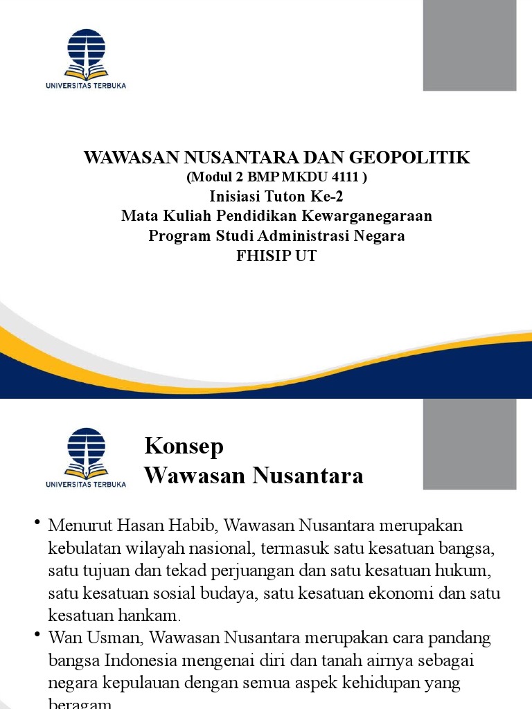 Shely Cathrin - Materi 2 Wawasan Nusantara Dan Geopolitik - MKDU 4111 | PDF