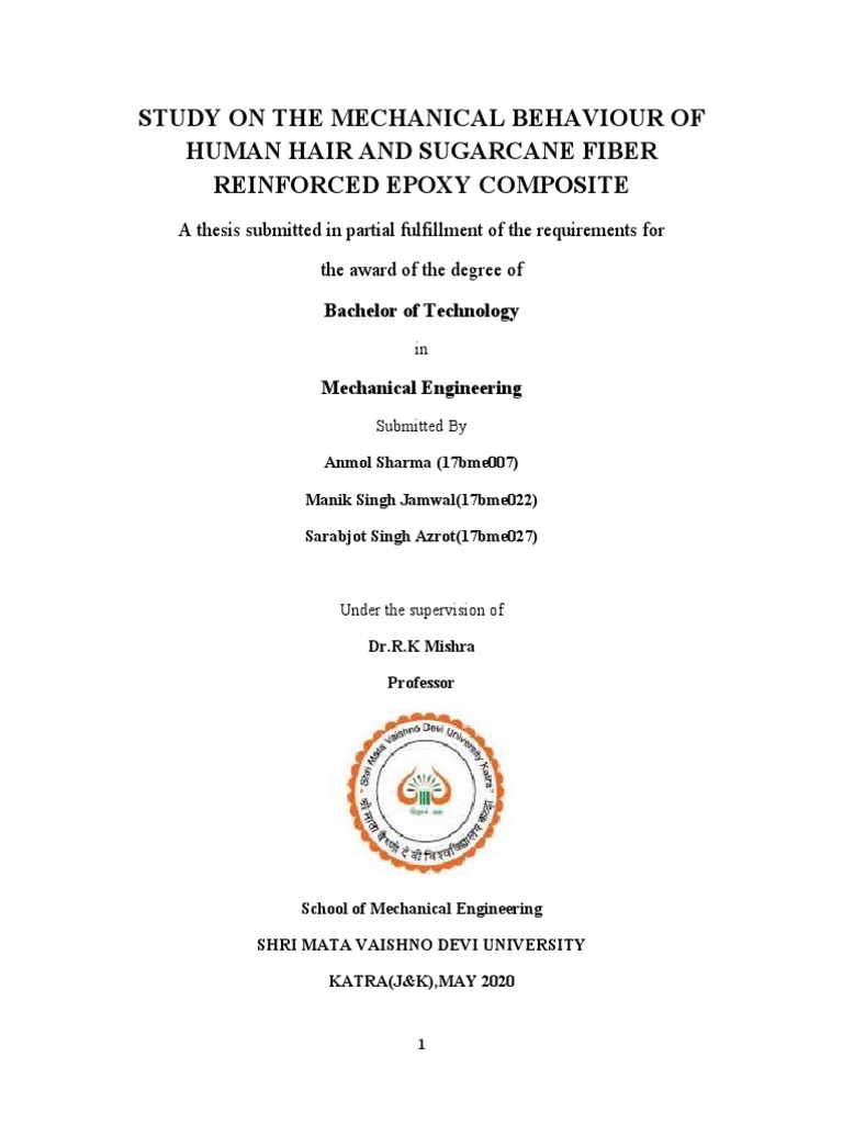 Project Phase-1 Report | PDF | Composite Material | Fibers