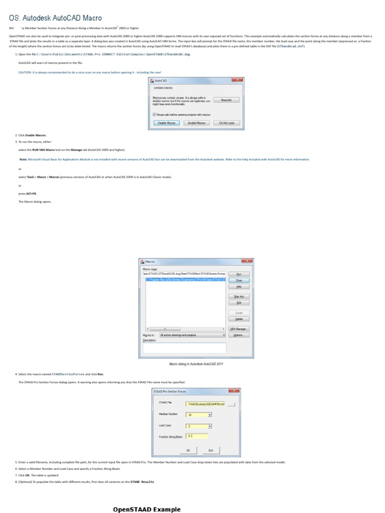 OS. Autodesk AutoCAD Macro | PDF | Auto Cad | Visual Basic For Applications