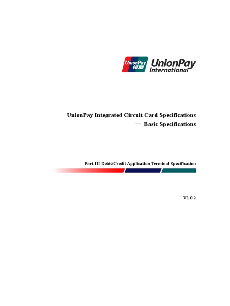 UnionPay Terminal Specification Guide | PDF | Personal Identification ...
