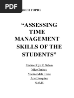 The Time Management Questionnaire | PDF