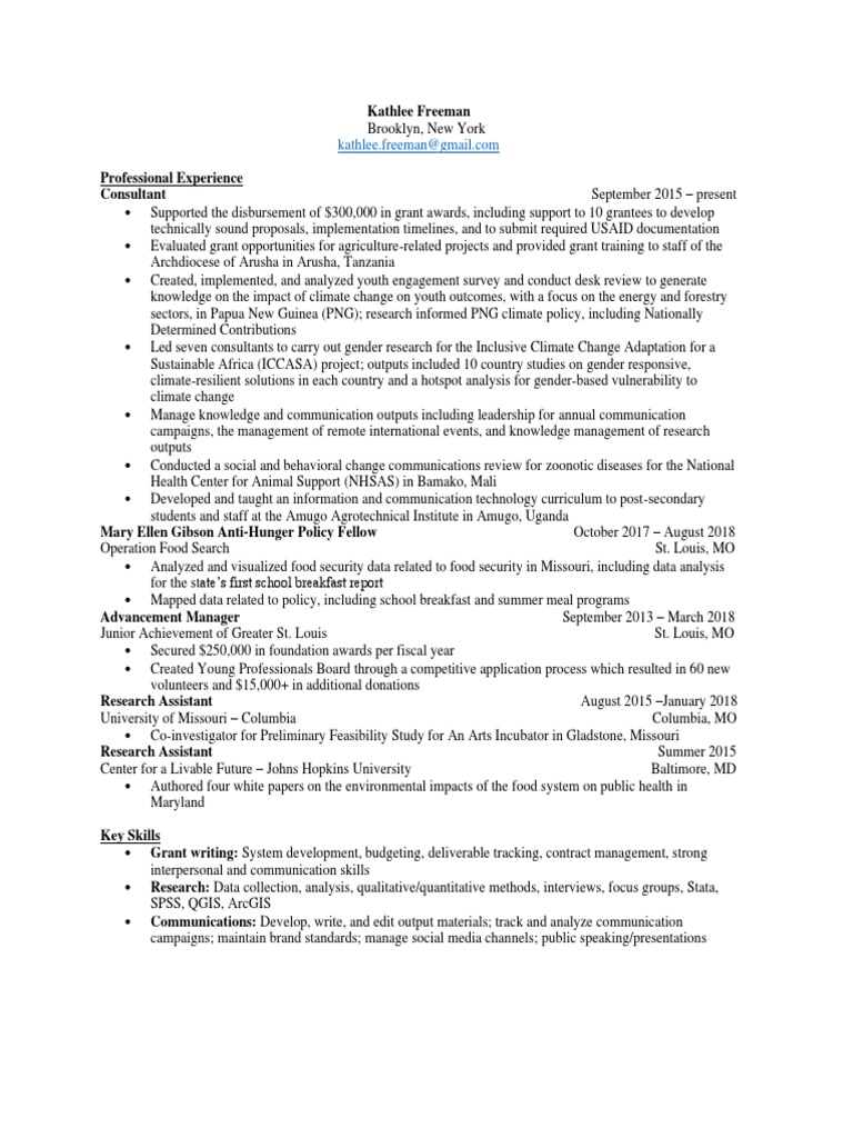 Freemancv Online | Download Free PDF | Food Security | Science