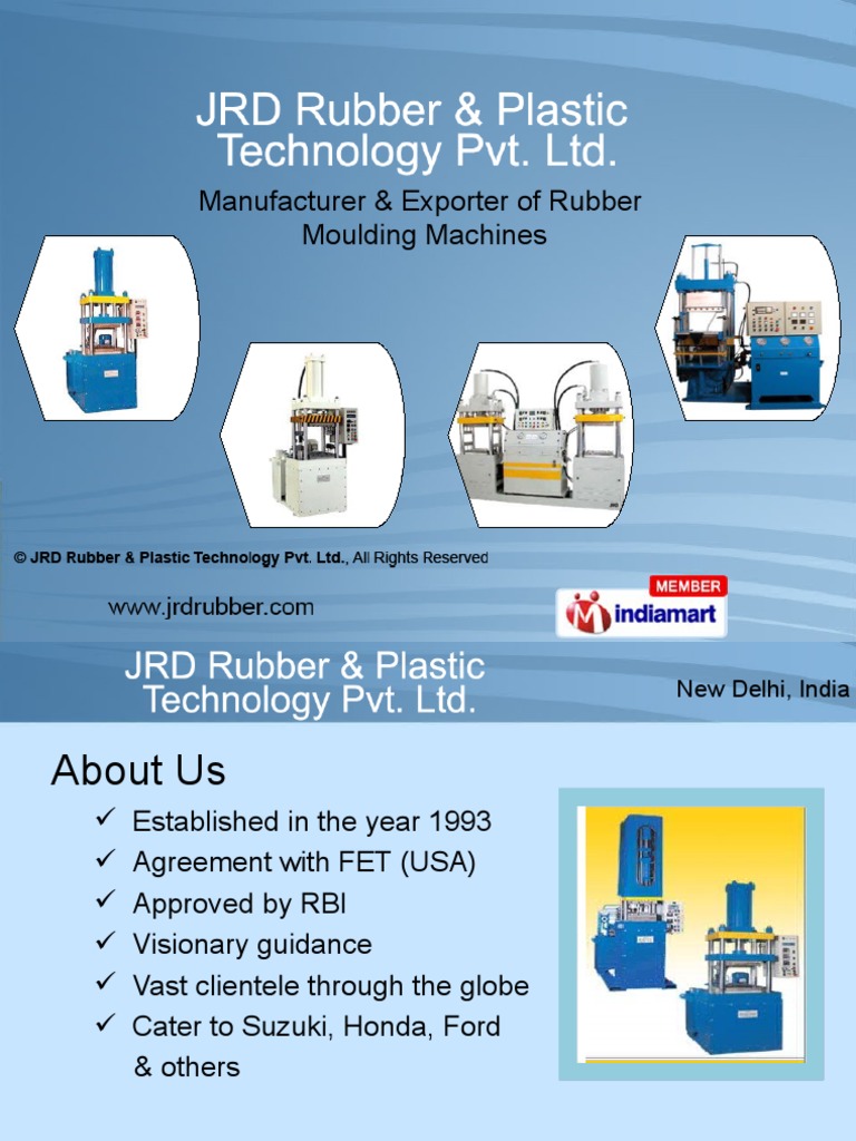 JRD Rubber Moulding Machines Overview | PDF | Technology & Engineering