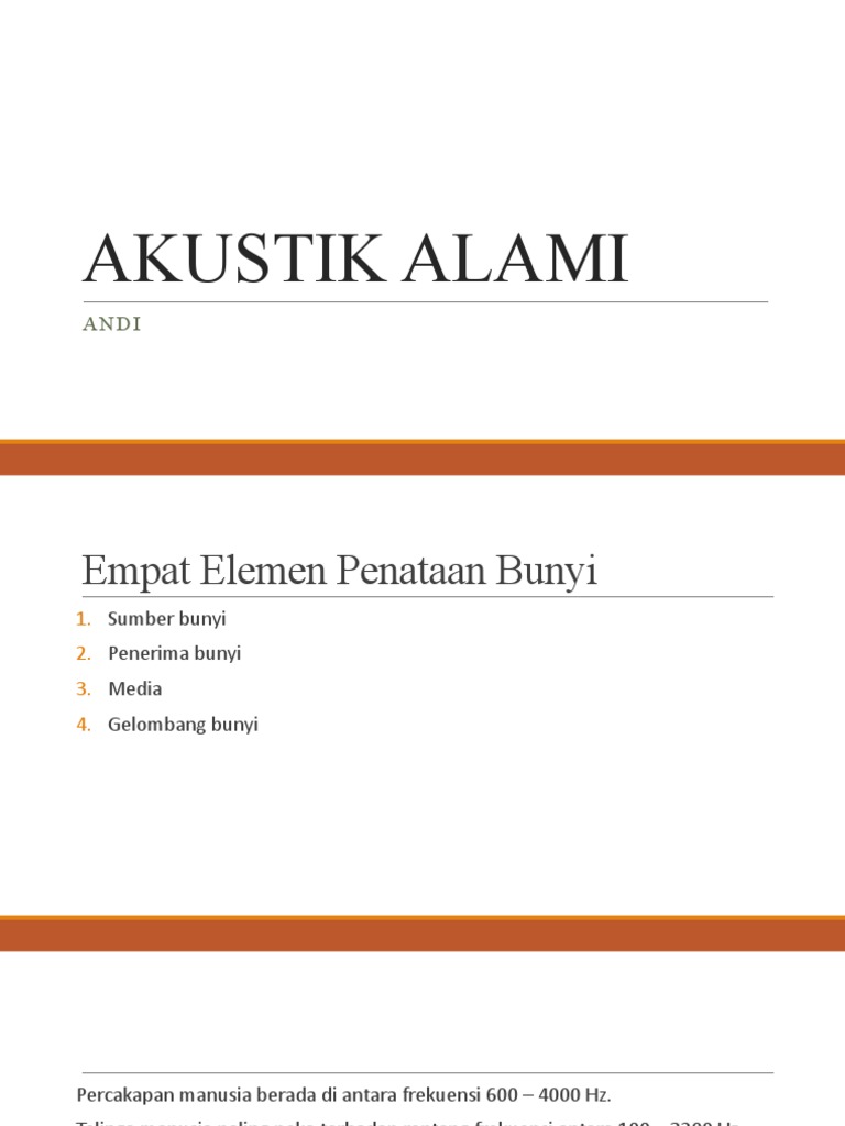VII. Akustik Alami | PDF